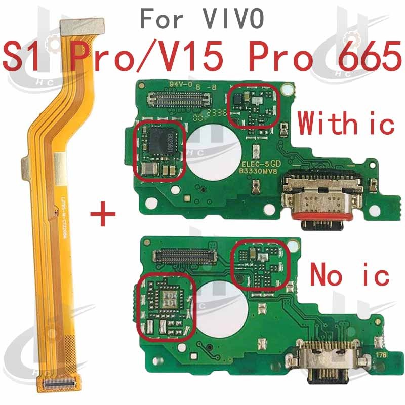 Mới Cho VIVO S1 Pro V15 Pro 665 Y9S Sạc USB Kết Nối Dock Cổng Sạc Jack Ban Flex Main Board Kết ...