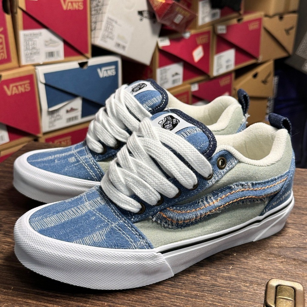 Giày thể thao thông thường màu xanh Denim Vans Knu-Skool Denim | Shopee ...