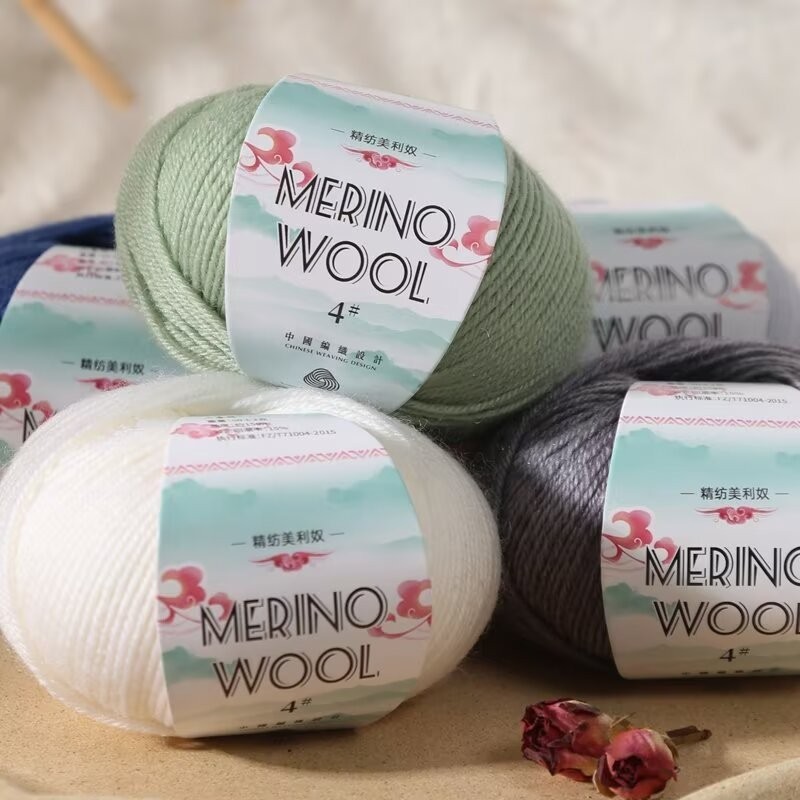 50g 128m DIY Len Merino Bé Len Handmade Len Nguyên Chất Dệt Khăn Tay ...