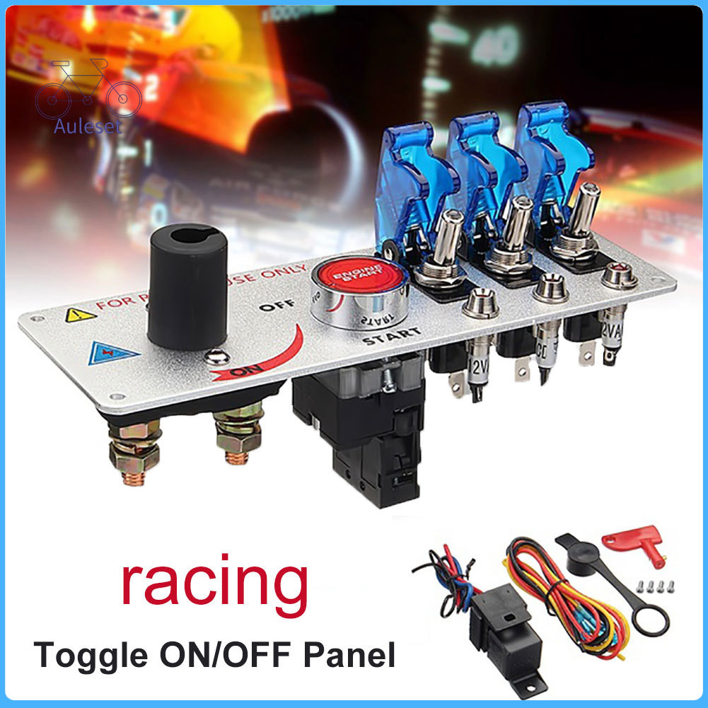 Auleset 12V Auto LED Racing Xe Đánh Lửa Động Cơ Khởi Động / Tắt Đẩy Bật ...