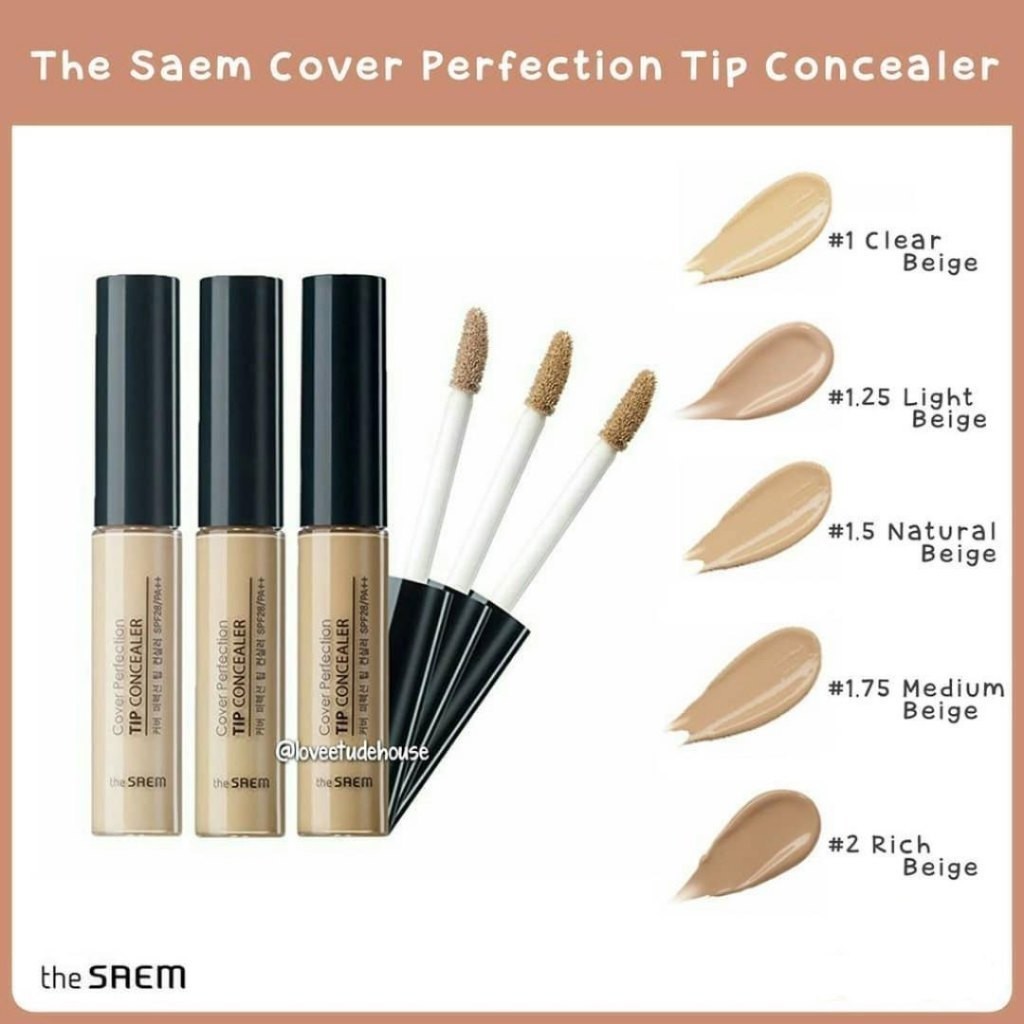 Che Khuyết Điểm The Saem Hàn Quốc CKĐ The Saem Cover Perfection Tip Concealer SPF28/PA++ 6.5g ...