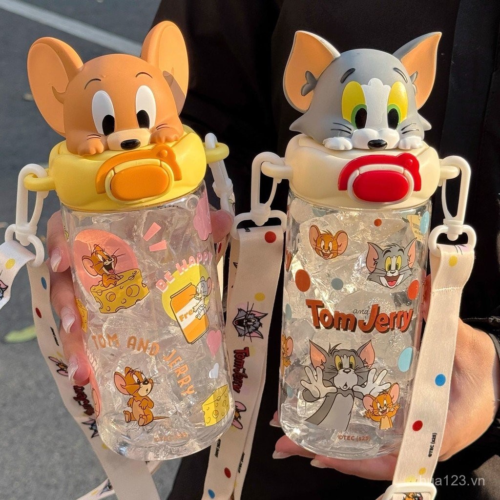 Bình nước trẻ em mới Tom và Jerry cho bé trai và bé gái, hình thức cao ...