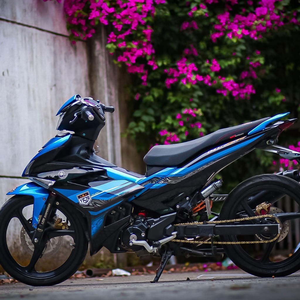 Tem Rời Cho Xe Exciter 150 Mẫu Y15ZR Khói Xanh Đen Trắng, Tem Cao Cấp 3 Lớp Không Bay Màu ...