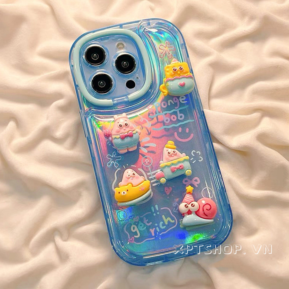 Lập Thể Spongebob Laser Camera Giá Đỡ Ốp Lưng Điện Thoại iPhone ...