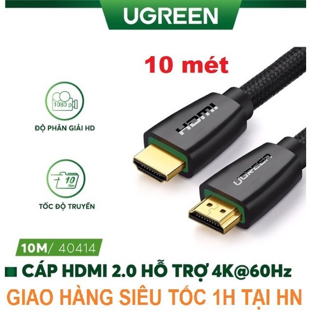 Cáp HDMI 2.0 10M 15m cao cấp hỗ trợ 3D và 4K Ugreen 40414 40416 HD118 ...