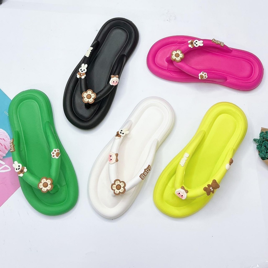 JY0101-M022 ( GẤU BABY ) DéP Quai Kẹp Người Lớn 5 Màu Tươi Tắn Từ Chất ...