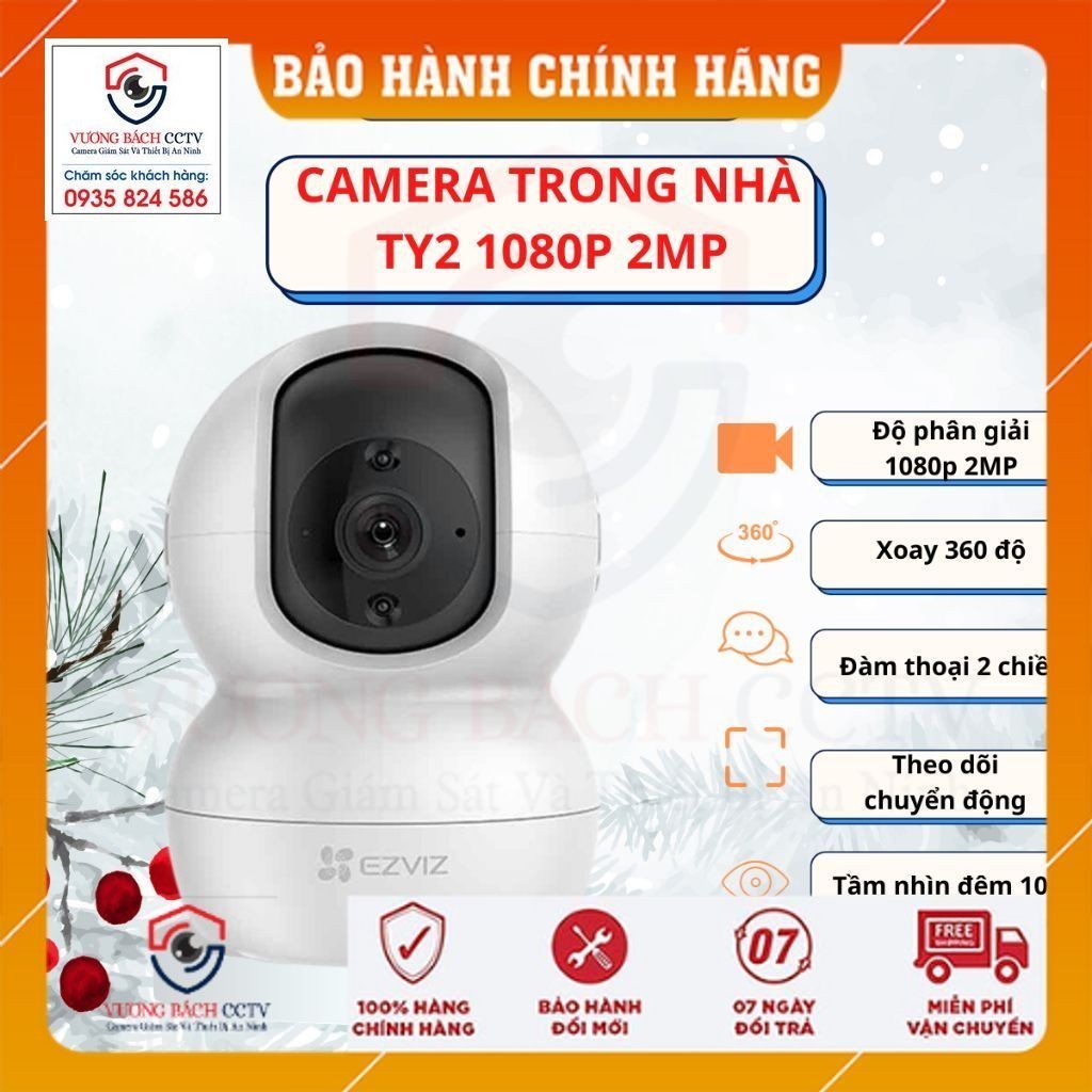 Camera IP WIFI trong nhà 2MP 4MP xoay 360, EZVIZ TY2 SMART HOME 1080P ...