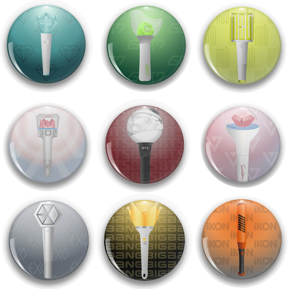 Ikon NCT SHINEE EXO Big Bang GOT7 KPOP Vòng Trâm Trang Sức Huy Hiệu Huy ...