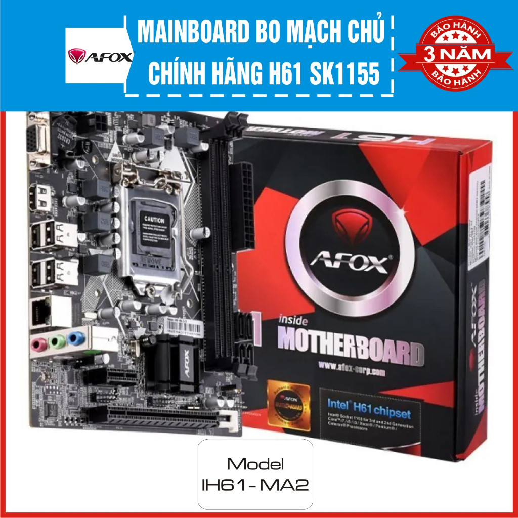 Bo mạch chủ chính hãng AFOX - Glowy H610/H510/H310/H110/ H81/ H61 ...