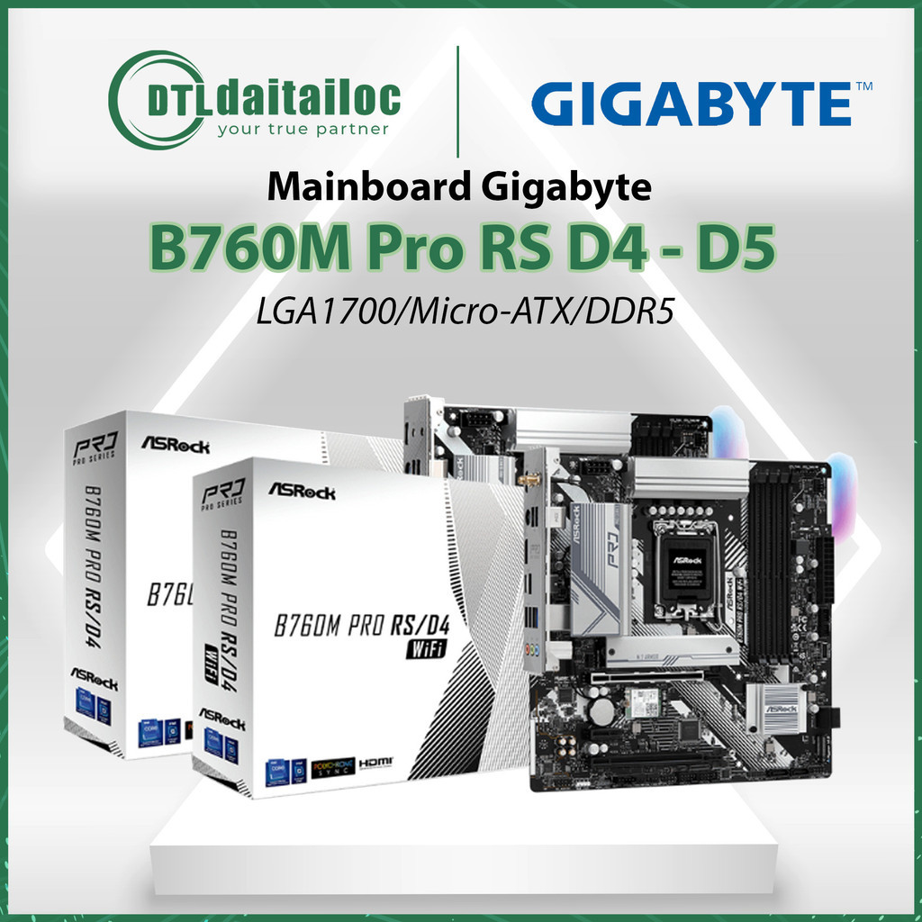 Mainboard Asrock B760M Pro RS D4 - B760M Pro RS D4 Wifi - Asrock B760M ...