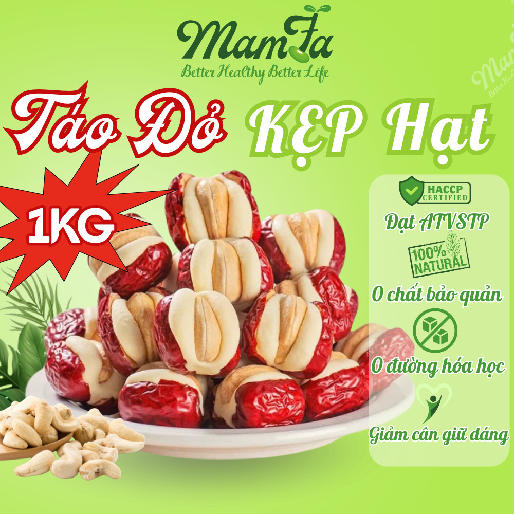 1Kg Kẹo Táo Đỏ Kẹp Sữa Lạc Đà Và Nhân Hạt Điều Dễ Ăn Thơm Ngon Hàng Loại 1, Siêu Ngon thương ...