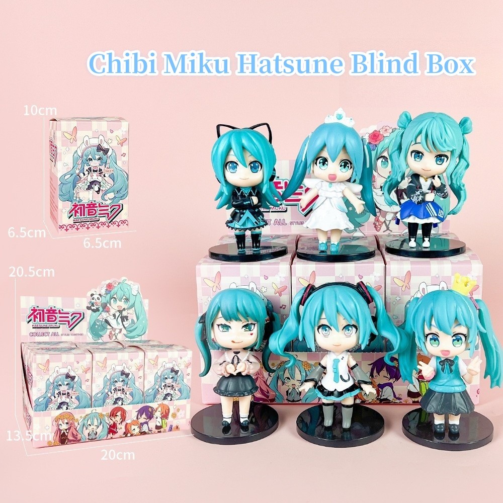 Hộp mù Chibi Miku Hatsune, hộp bất ngờ, mô hình anime cổ tích Miku 2D ...