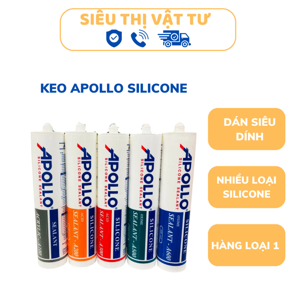 Keo Apollo Silicone A100, A200, A300, A500, A600 (hàng chính hãng) | Shopee Việt Nam