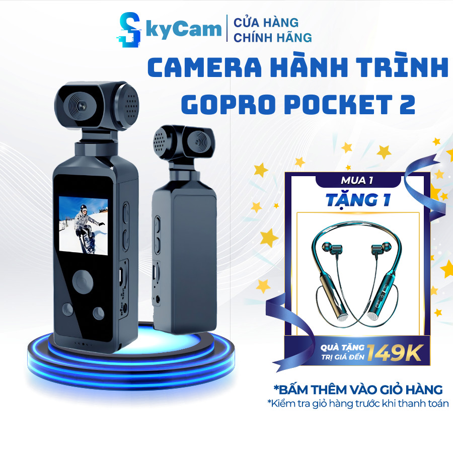 Camera hành trình GOPRO Pocket 2 4K thể thao, máy ảnh mini đa dạng chức ...