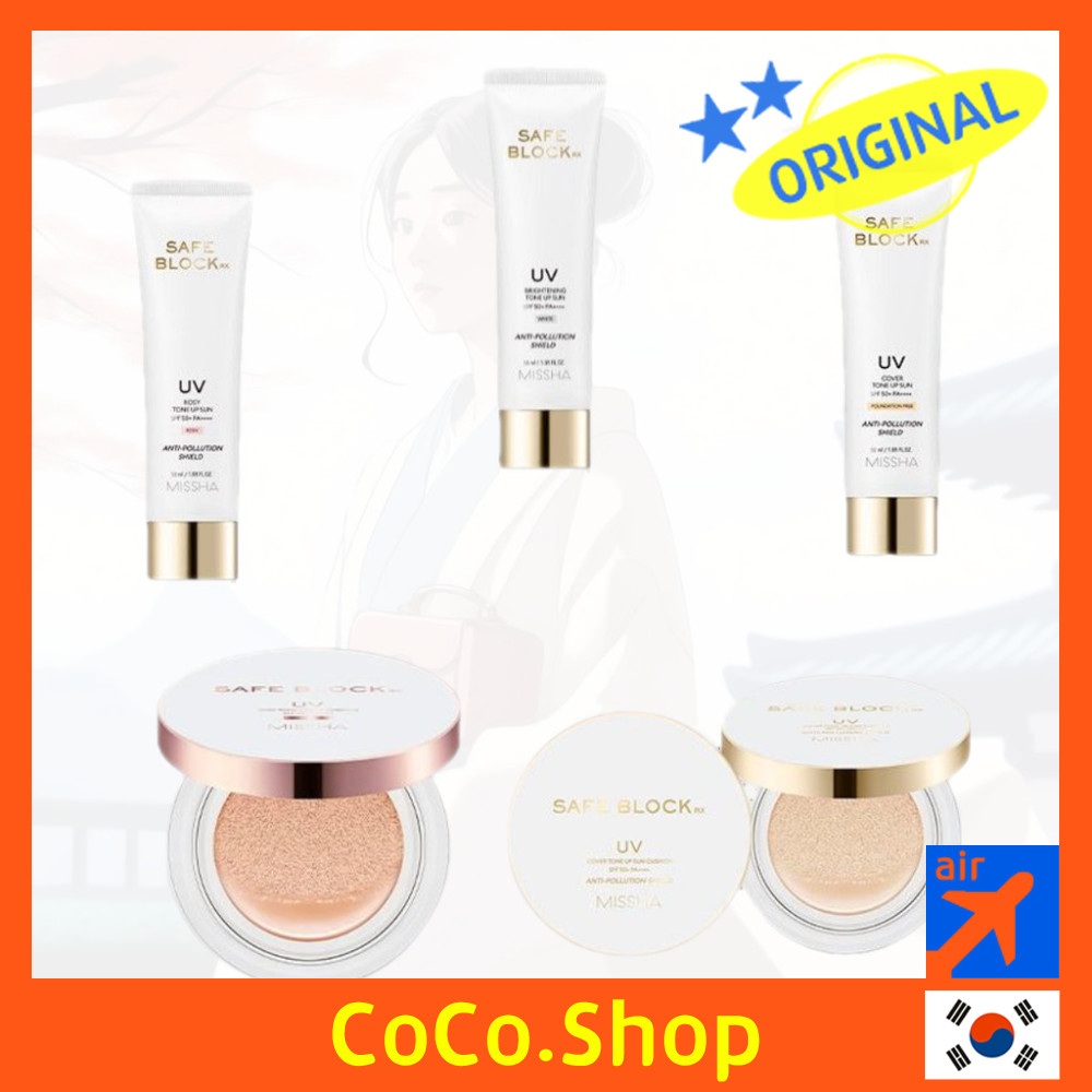 [MISSHA] Safe Block RX Rosy Tone Up Sun Block 50ml / Cushion (SPF50+/PA ...