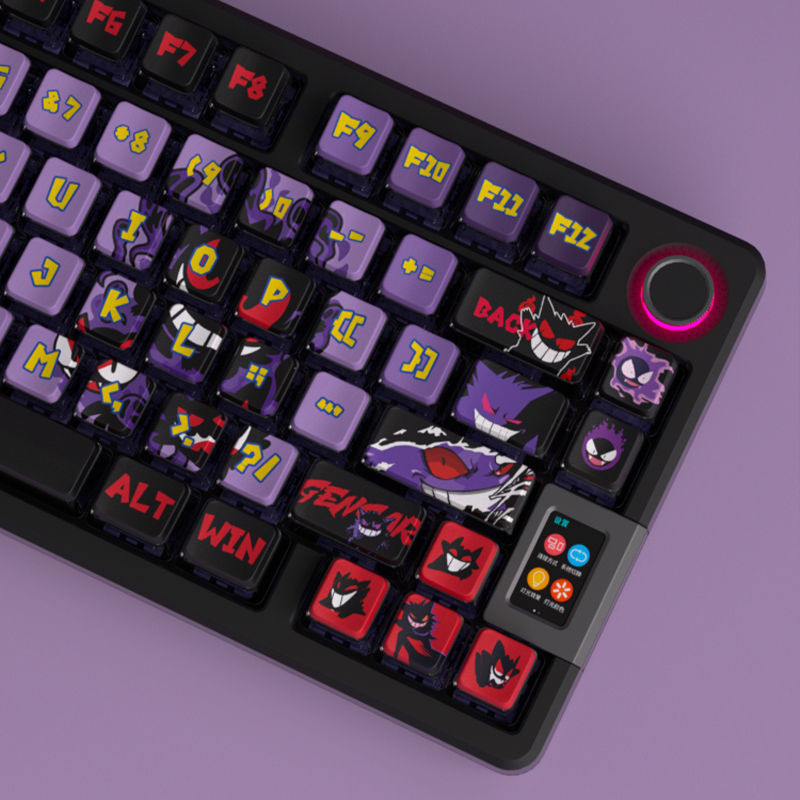 Gengar Pokemon Pudding Keycap OEM Profile PBT EVA Asuka Kuromi Frieren ...