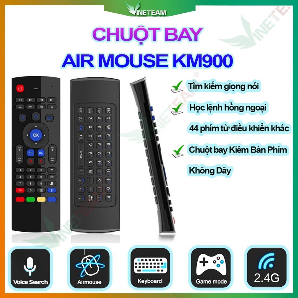 KM900 AIR MOUSE Bàn phím chuột bay Điều Khiển Thông Minh Giọng Nói Phù ...