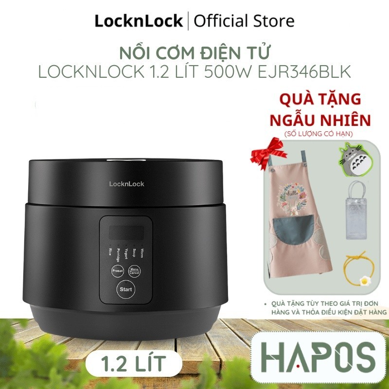 Nồi cơm điện tử LocknLock mini 1.2L Chính hãng, có xửng hấp lòng nồi 5 ...