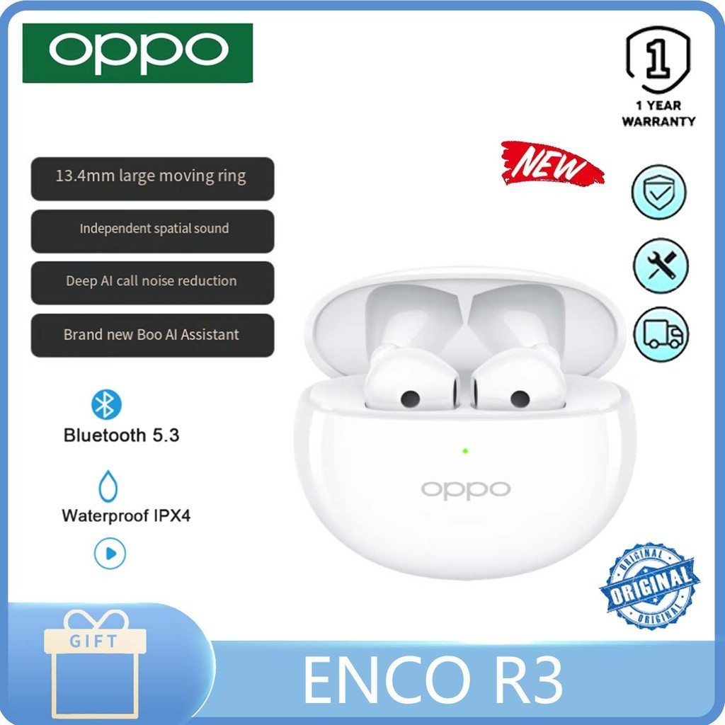 Tai nghe Bluetooth bán tai không dây thực sự OPPO Enco R3, hiệu ứng âm thanh không gian, âm nhạc ...
