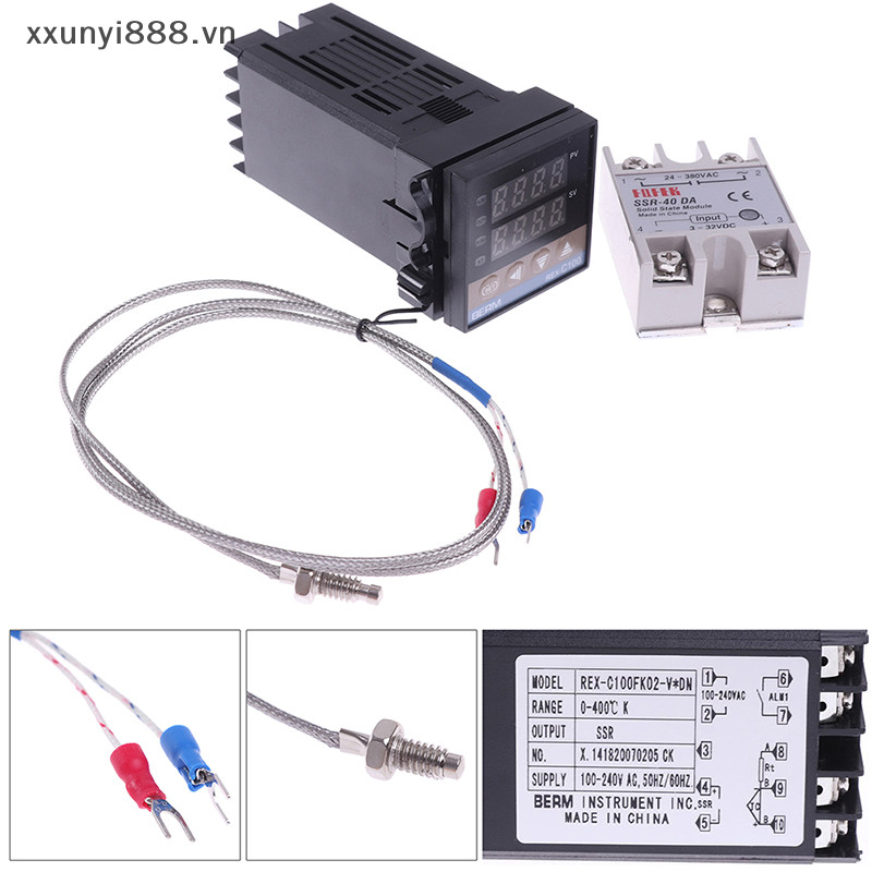 {Hgvn} Bộ điều khiển nhiệt độ 100-240VAC PID REX-C100 Bộ điều khiển ...
