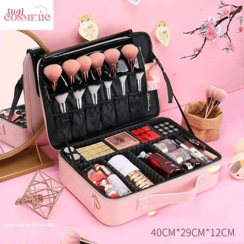 Cốp đựng mỹ phẩm (Vali nằm size lớn) C1. Cốp vải đựng đô makeup đa ngăn ...