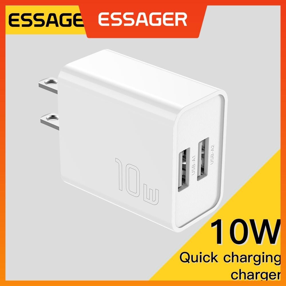 Cốc Sạc Nhanh essager Hai Cổng usb 5v / 2a 10w Cho Điện Thoại android apple | Shopee Việt Nam