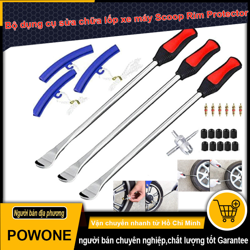 POWONE Bộ dụng cụ sửa chữa lốp xe máy Đòn bẩy công cụ Tay áo Xe máy ...