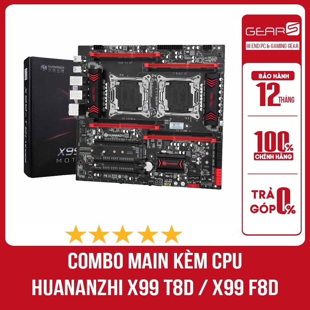 Combo Main kèm CPU Huananzhi X99 T8D / X99 F8D CPU 2696v3 New Bảo hành ...