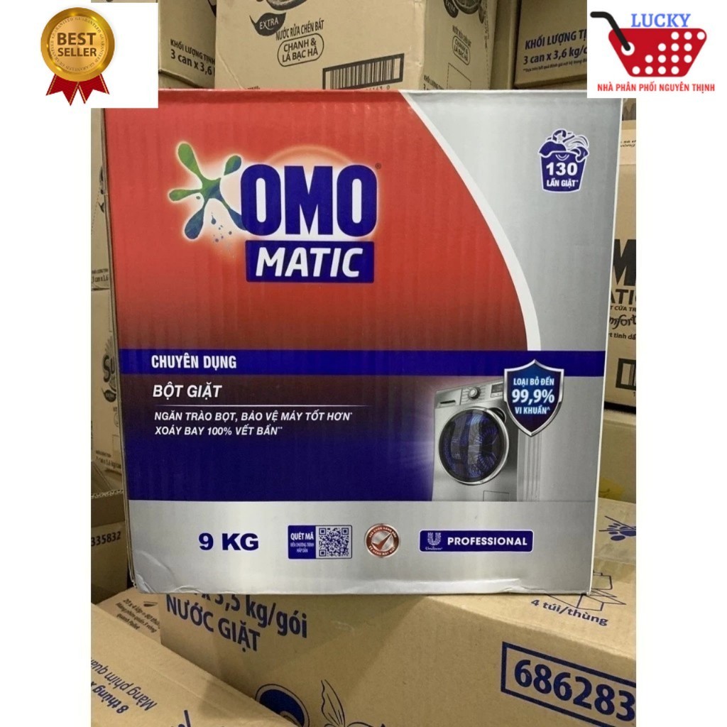 Nguyên thùng 9kg Bột giặt OMO Matic chuyên dụng dành cho cửa trước | Shopee Việt Nam