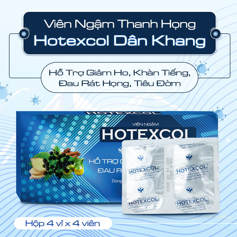 Viên Ngậm Thanh Họng Hotexcol Dân Khang (Hộp 10 vỉ x 4 viên) | Shopee ...