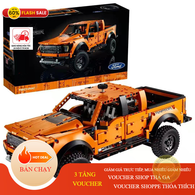 Siêu xe technic Ford Raptor F150 AT42126 tỉ lệ 1:10 1379+ PCS có điều ...