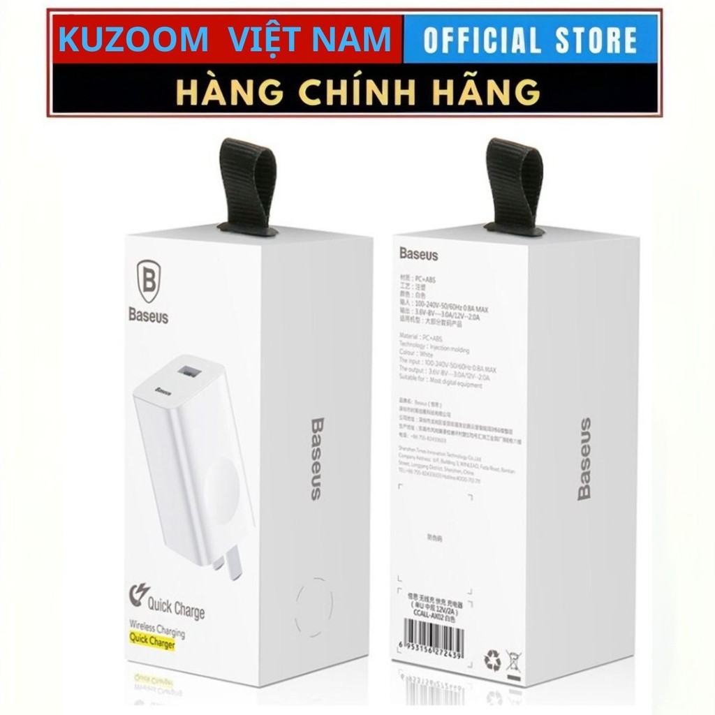 Củ sạc nhanh 1 cổng usb 24w Baseus CCALL-AX02 quick charge 5V/3A - hàng chính hãng | Shopee Việt Nam