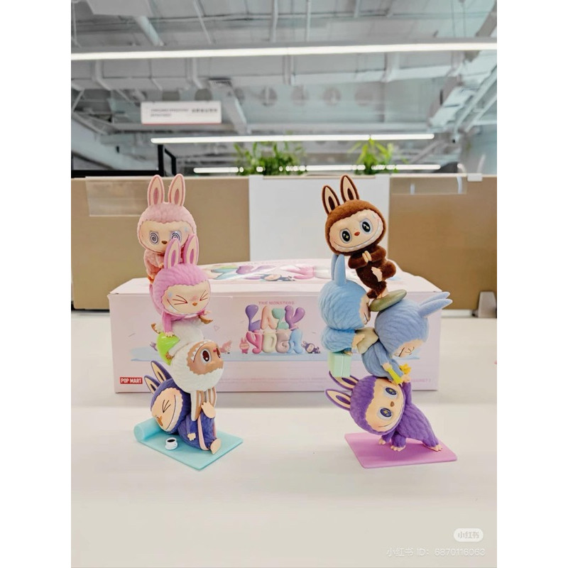 [full set ]Labubu lazy yoga chính hãng Pop Mart- art toys labubu mới ...