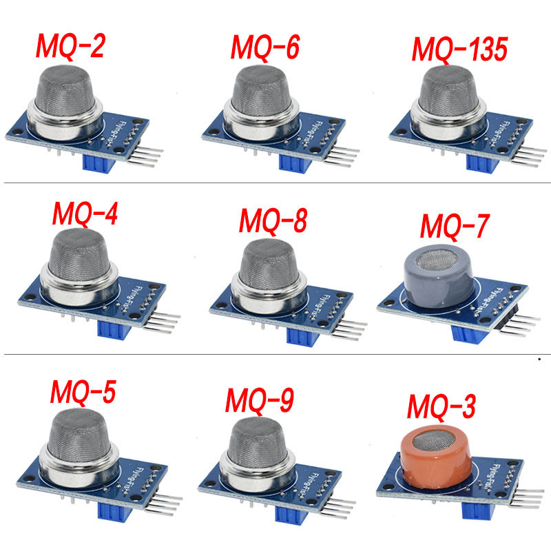 Mq-2 MQ-3 MQ-4 MQ-5 MQ-6 MQ-7 MQ-8 MQ-9 MQ-135 Phát hiện khói mêtan hóa ...
