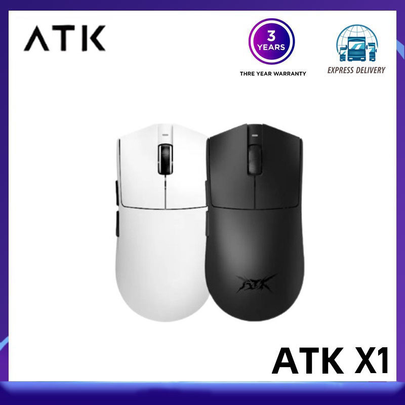 Chuột chế độ kép có dây / không dây ATK X1 PAW3950 lỗ chơi game ít nhẹ, thể thao điện tử, chuột ...