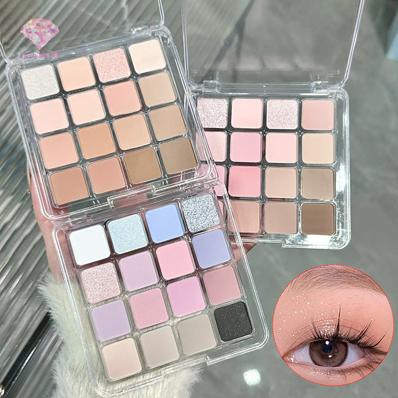 Heabety 16 màu sắc Eyeshadow Disk Eyeshadow Girl Primary Makeup Disk ...