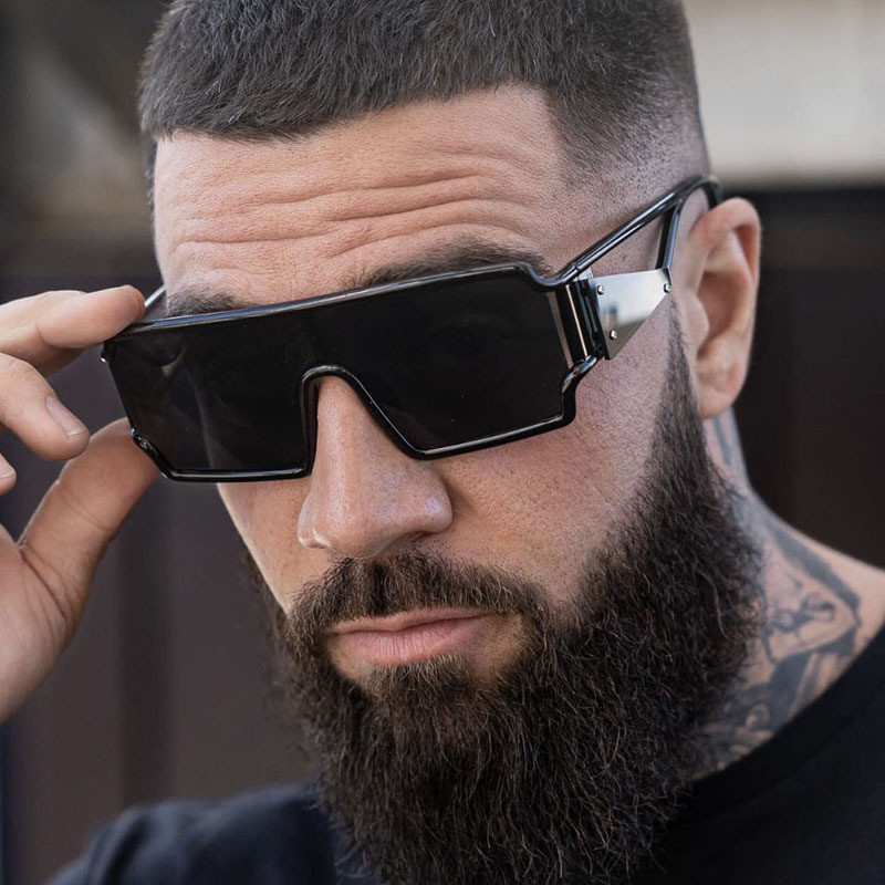 2024 Mới Cá Tính Rỗng Retro Kính Mát Kính Mát Một Mảnh Châu Âu Và Mỹ ...