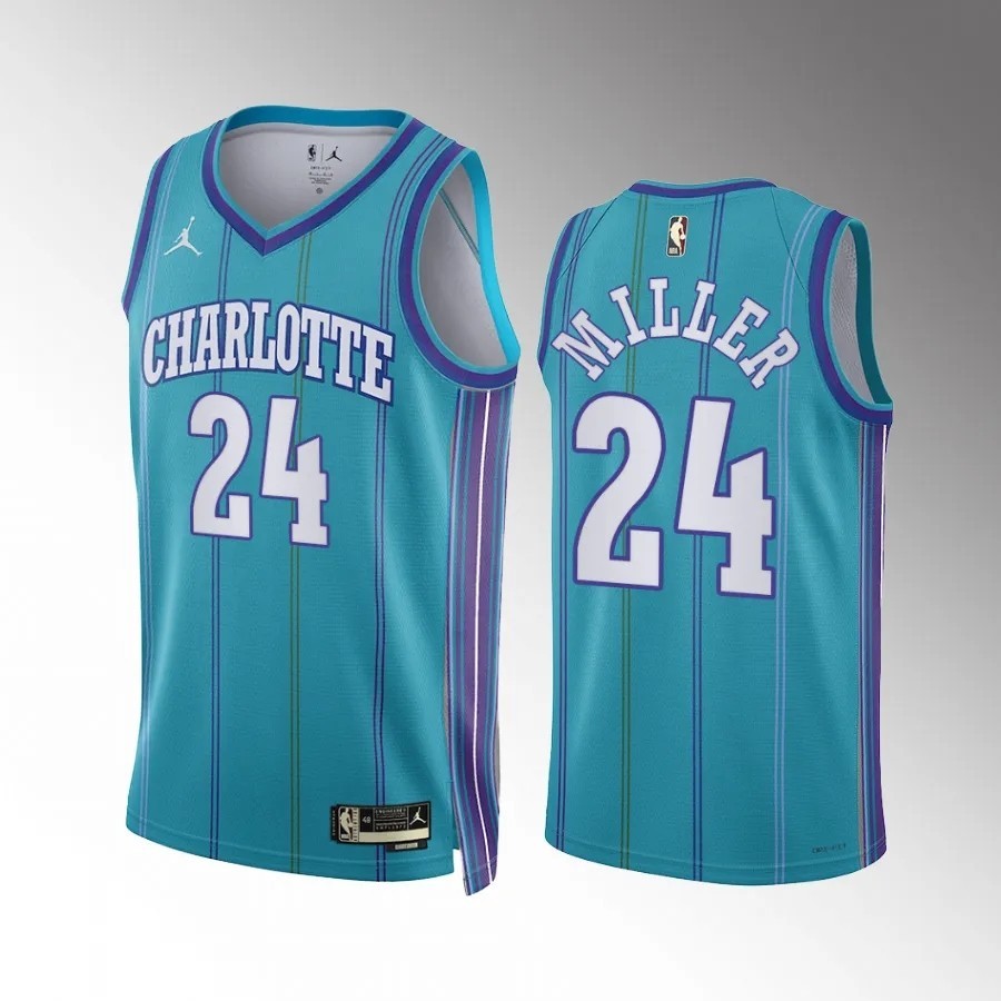 2023-24 Nam Mới Chính Hãng Charlotte Hornets Phiên Bản Cổ Điển Xanh #24 ...