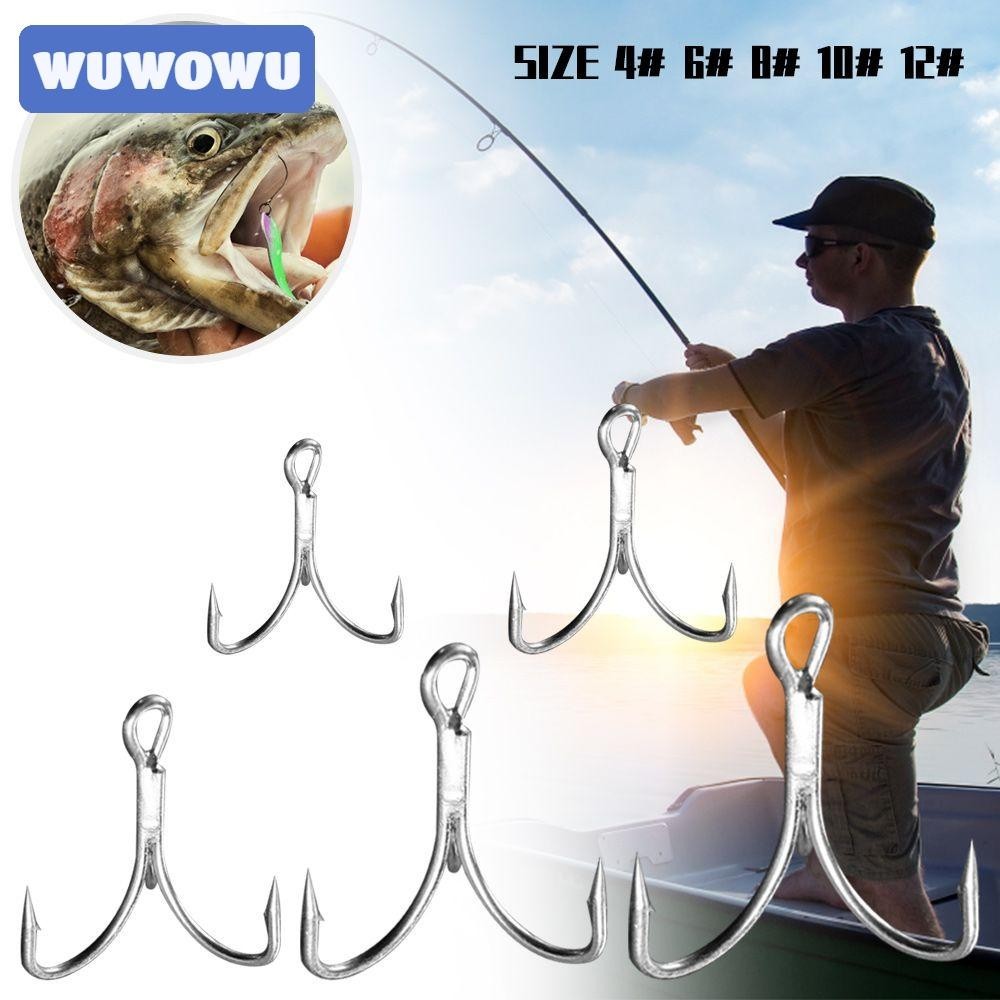 30 Cái / bộ Móc Cá Ahite Niken Thép Gai Móc Mài Treble Jig | Shopee ...
