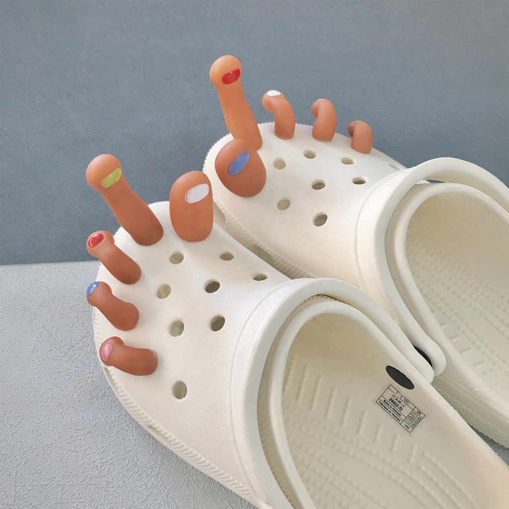 Crocs charm jibbitz tắc nghẽn jibbitz Bộ mới DIY hoa chéo cao su khóa ...