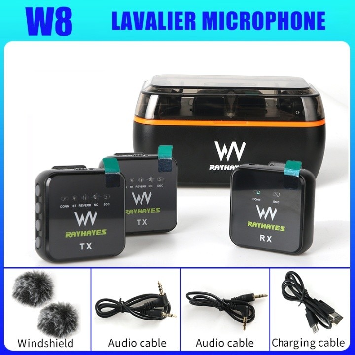 Rayhayes W8 Không dây Micro Cài Áo 2.4G, 360° Đa Hướng | Shopee Việt Nam