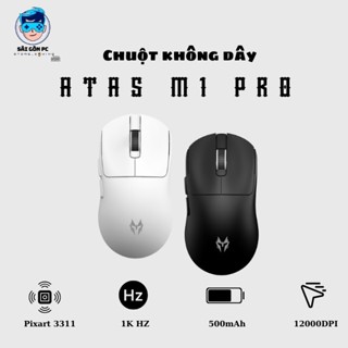 Chuột gaming không dây ATAS M1 PRO - 3 mode - PAW 3311 - Pin 500mAh - Có app - DPI 12000 ...