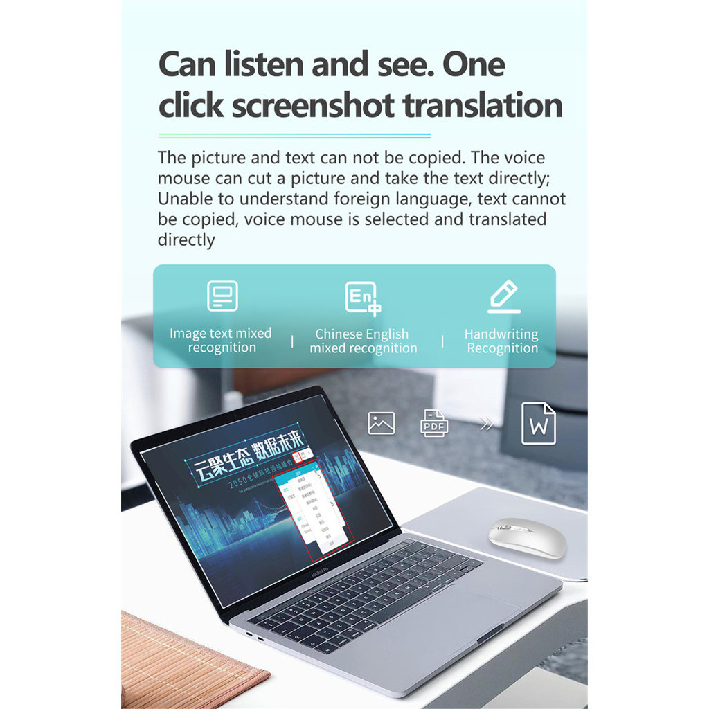 Ai Smart Voice Mouse Speech to Text Mouse Chuột Bluetooth không dây 2 ...