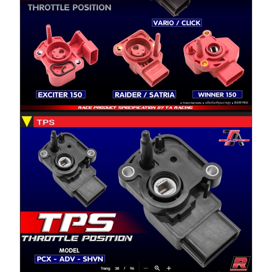 TPS TA RACING WINNER SONIC EXCITER RAIDER SATRIA CLICK VARIO SHVN PCX ...