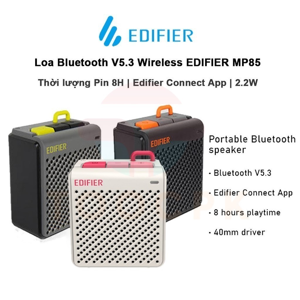 Loa Bluetooth V5.3 Wireless EDIFIER MP85 | Thời lượng pin 8H | Edifier Connect App - Hàng Chính ...