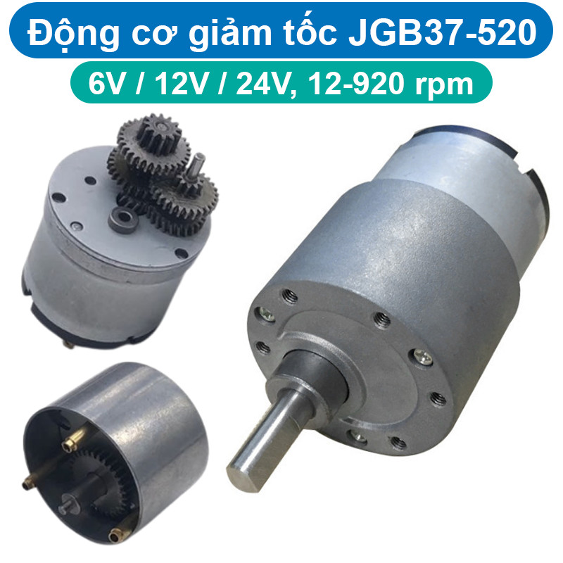 Động cơ giảm tốc JGB37-520, 6/12/24V nhiều tốc độ | Shopee Việt Nam