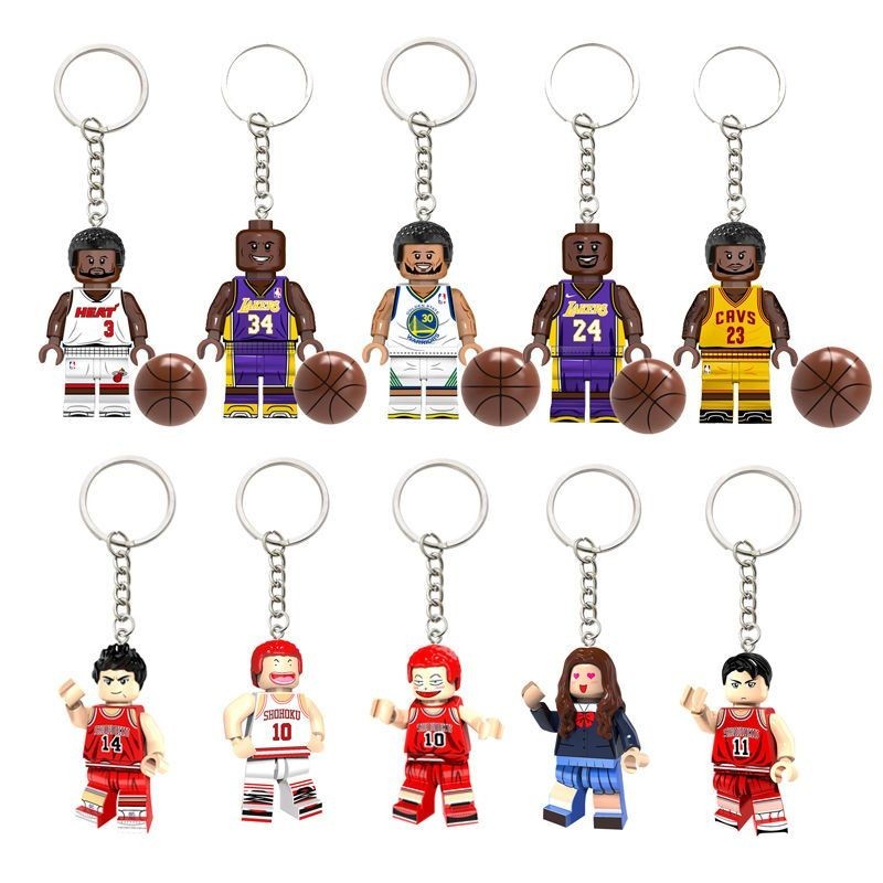 Nba Star Curry Kobe Lego Móc Khóa Túi Mặt Dây Chuyền Slam Dunk Sakuragi ...