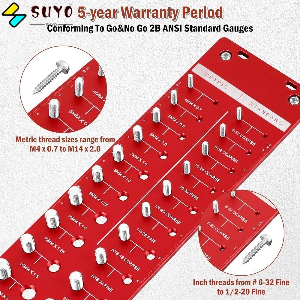 Suyo Nut Và Bolt Thread Checker Thread Gauge Inch Và Metric Thread Checker 28 Thread Identifier 