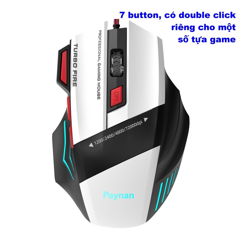 Chuột dây gaming Paynan GM2 có app điều chỉnh cài đặt macro độ nhạy max ...