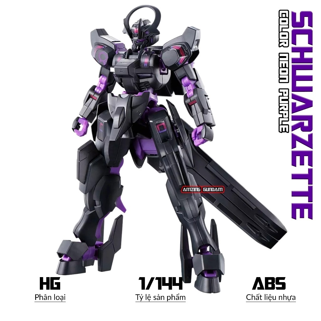 Gundam station Mô hình JMS Schwarzette Custome Neon Purple Color, 1/144 ...